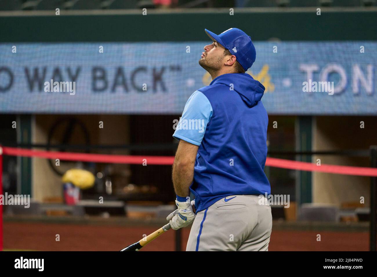 Dallas TX, USA. 11th May, 2022. Kansas City catcher Sebastian Rivero ...