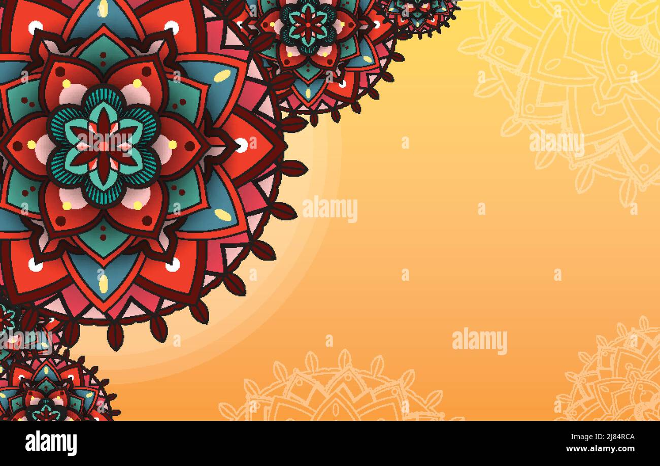 Beautiful mandala background template illustration Stock Vector Image ...