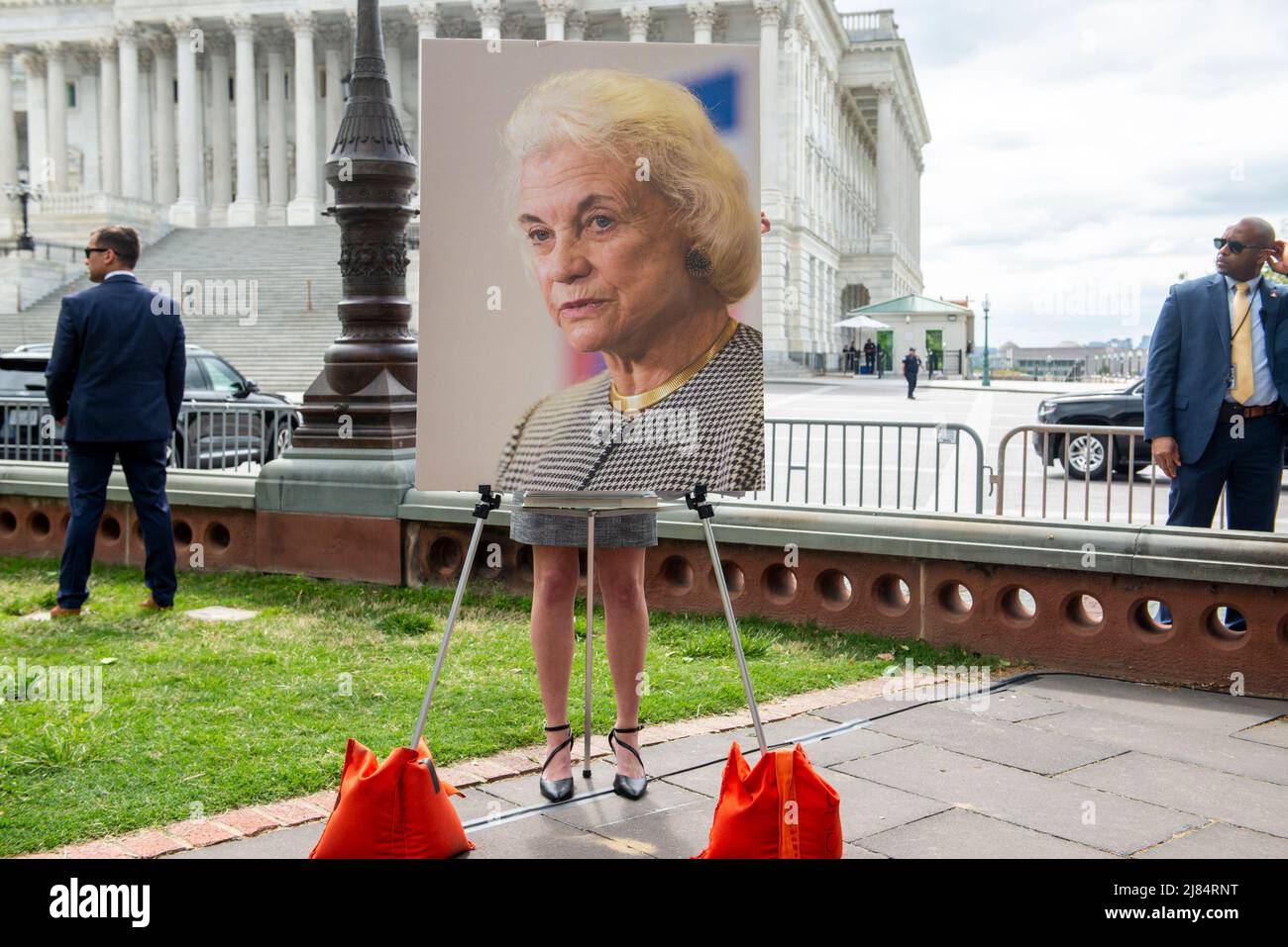 A poster of Supreme Court Justice Sandra Day O' Connor is displayed ...