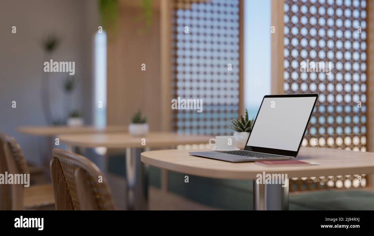 Modern restaurant or coffee shop seating area interior design with a ...