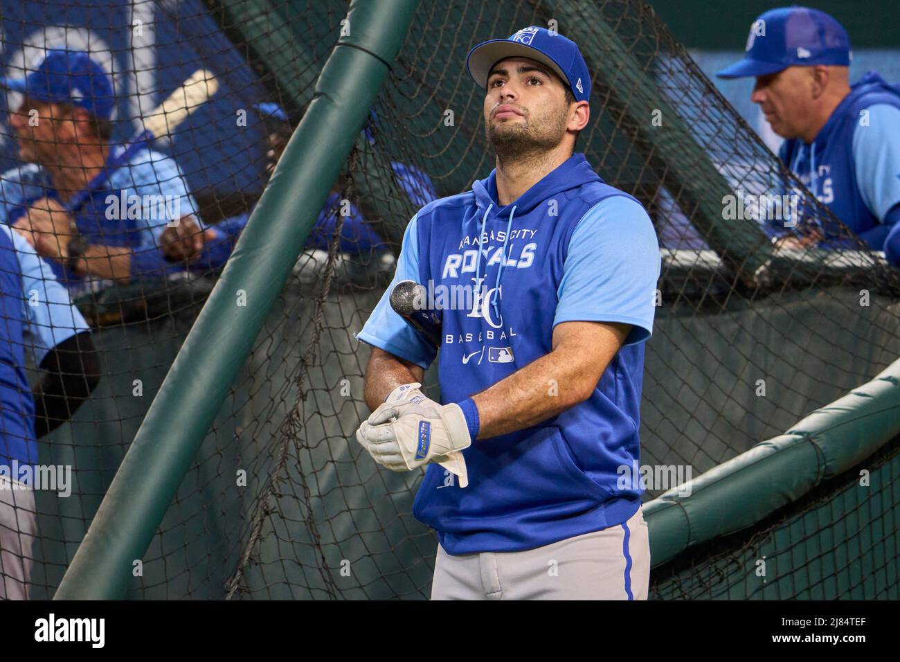 May 11, 2022: Kansas City catcher Sebastian Rivero (48) during pre game ...