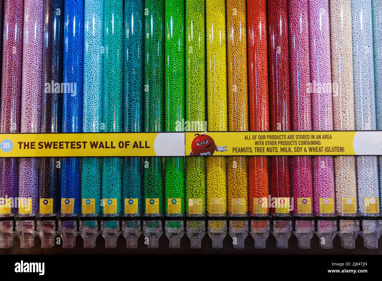 The MMs store. Colorful assortment of chocolate candy Stock Photo - Alamy