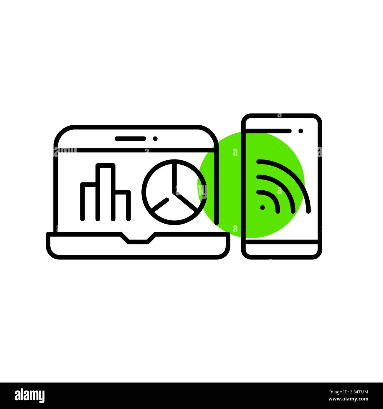 Smart city management and analytics. Pixel perfect, editable stroke ...