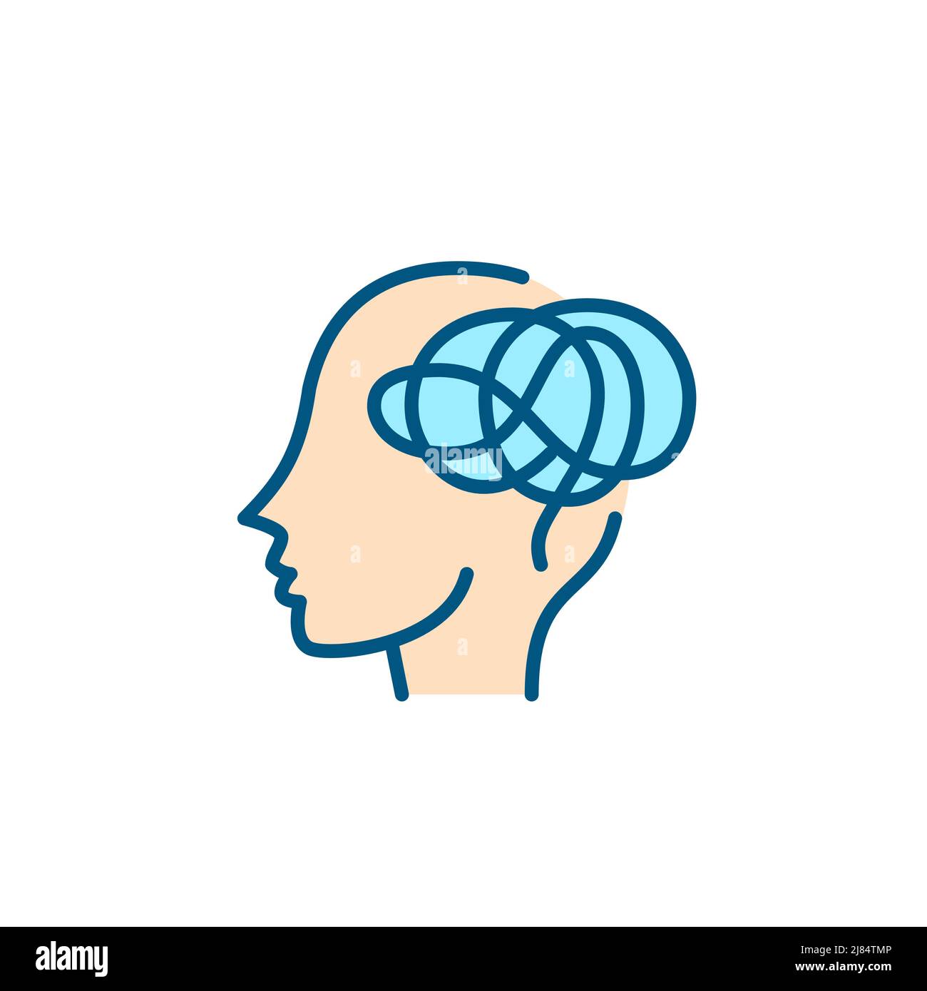 Messed emotions and state of mind. Pixel perfect, editable stroke color ...