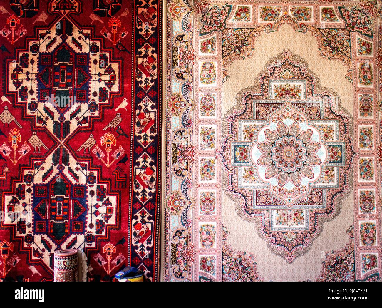 Persian rugs in various colors Stock Photo - Alamy