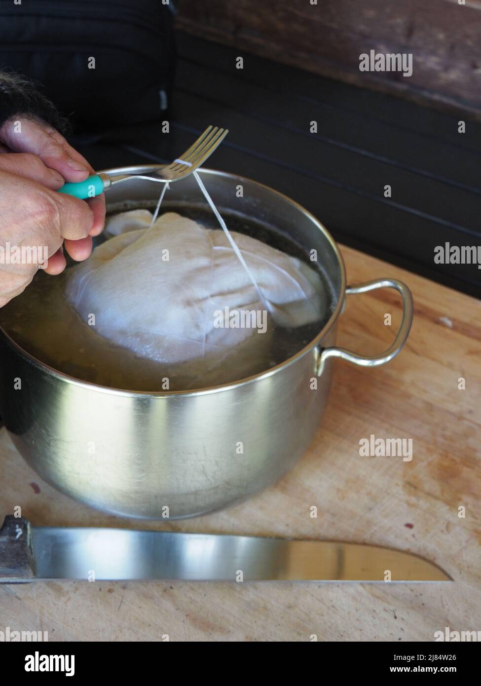 Cooking Cappello del Prete traditional boiled meat from Emilia Romagna ...