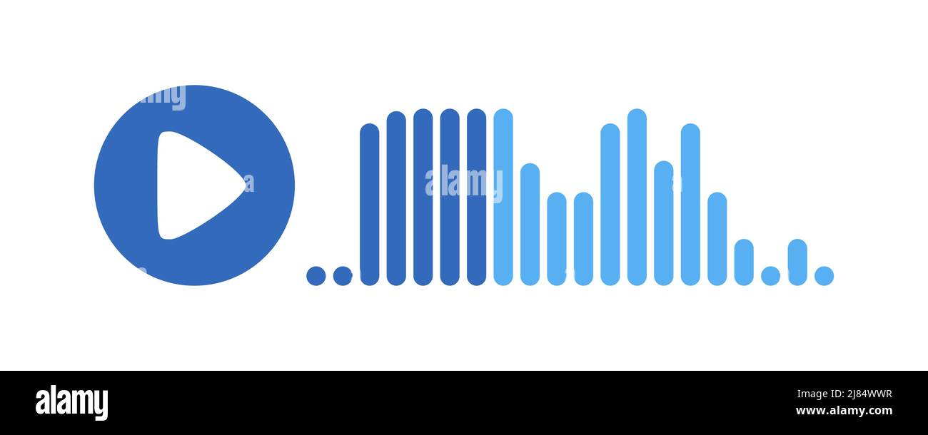 Recording of audio message template. UI element of audio record for ...