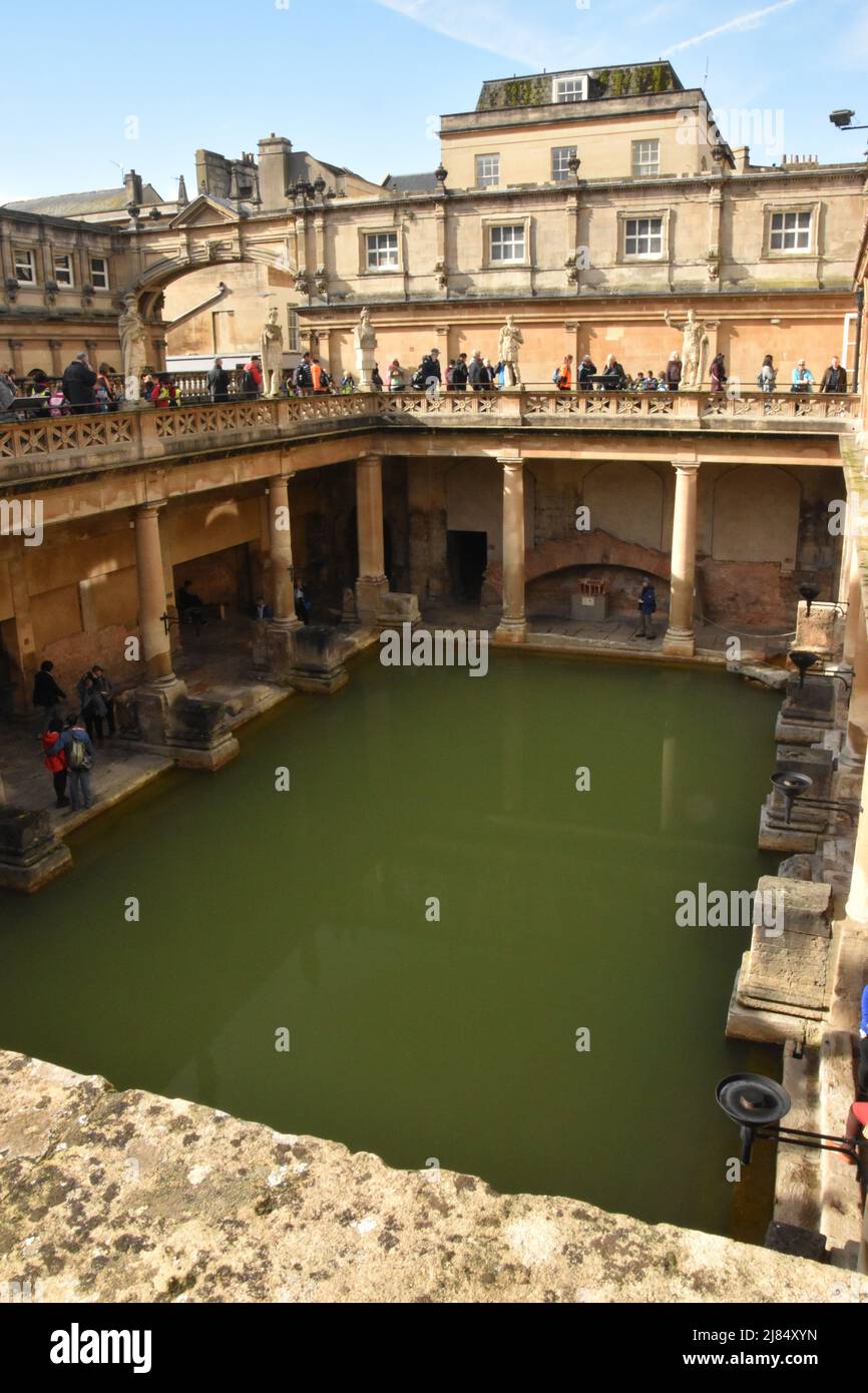 The Great Bath, Roman Baths, Bath, England Stock Photo - Alamy
