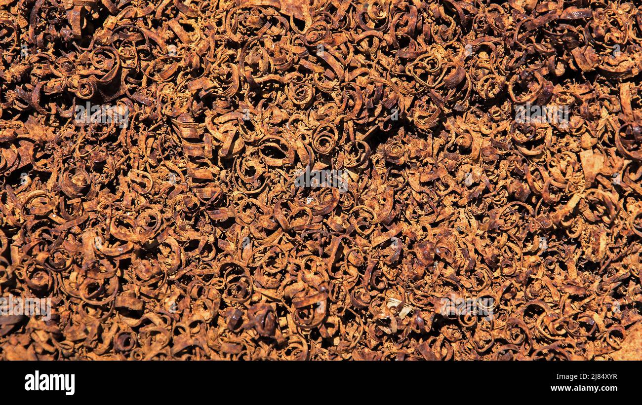 Background of rusty metal shavings Stock Photo - Alamy