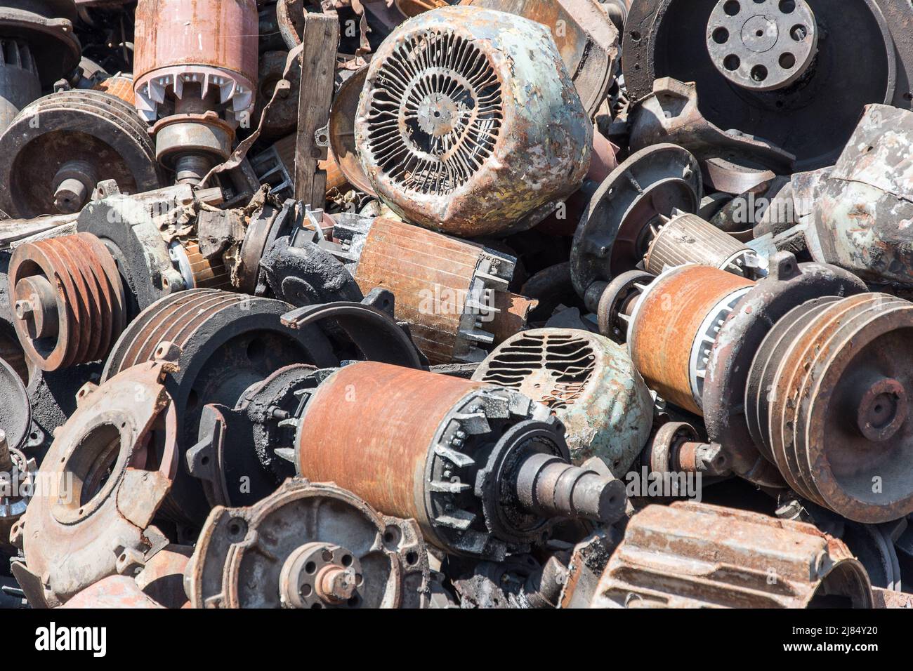 Old rusty rotors of electric generators.Background Stock Photo - Alamy