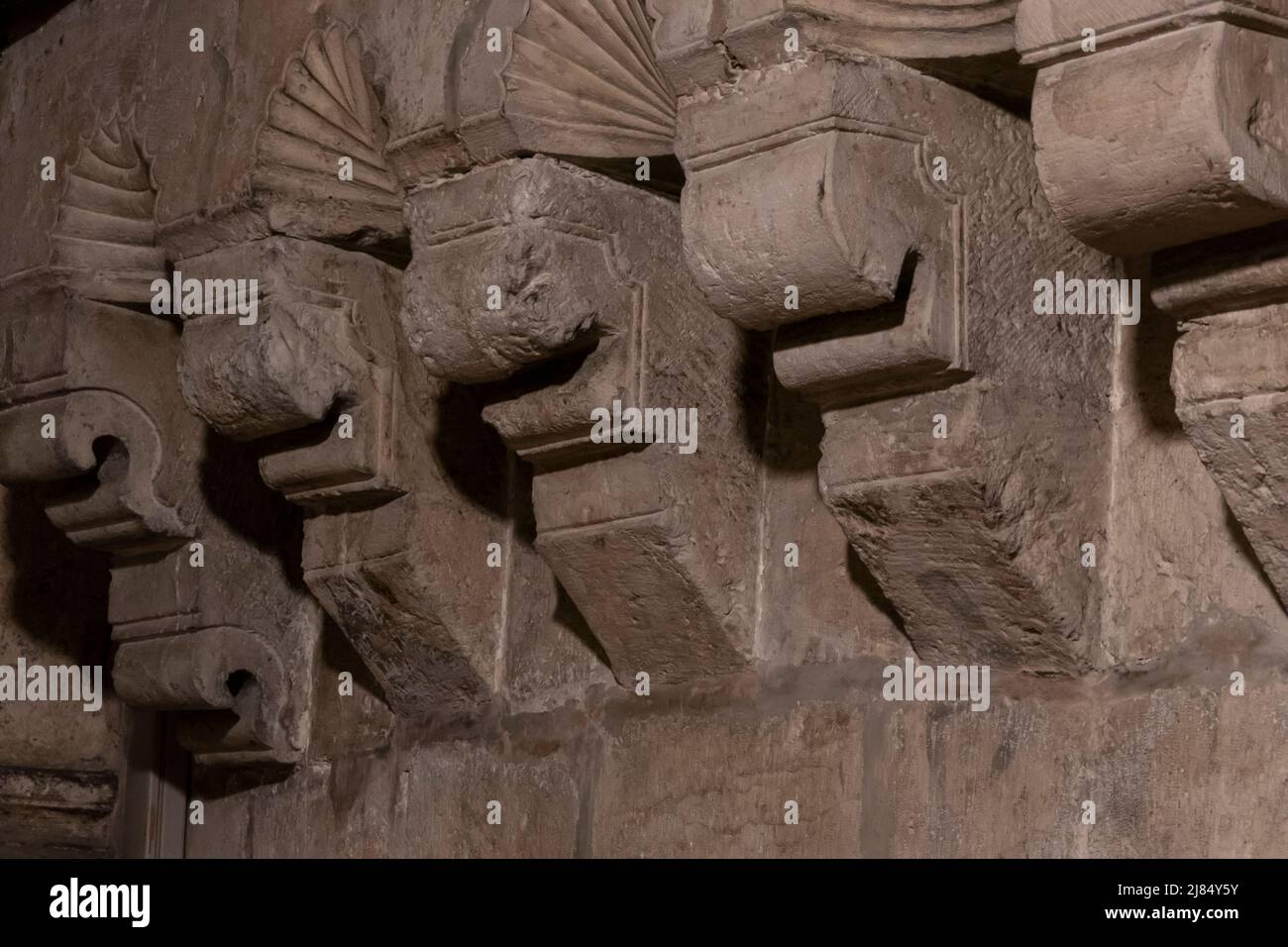 Ancient corbels inside the Church of Holy Sepulchre Christian quarter ...