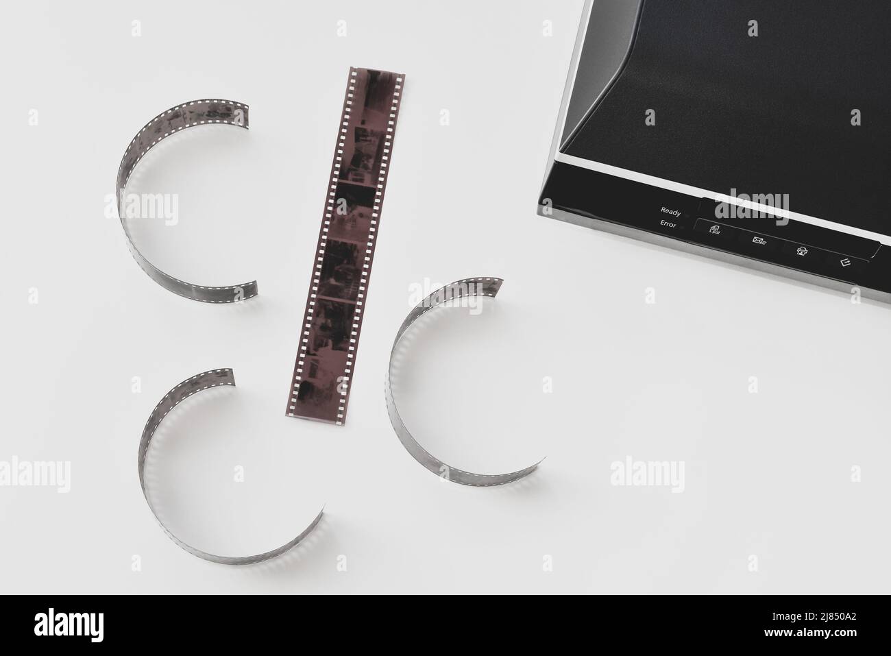 Scanning photo negatives using a scanner. Film negatives and scanner ...