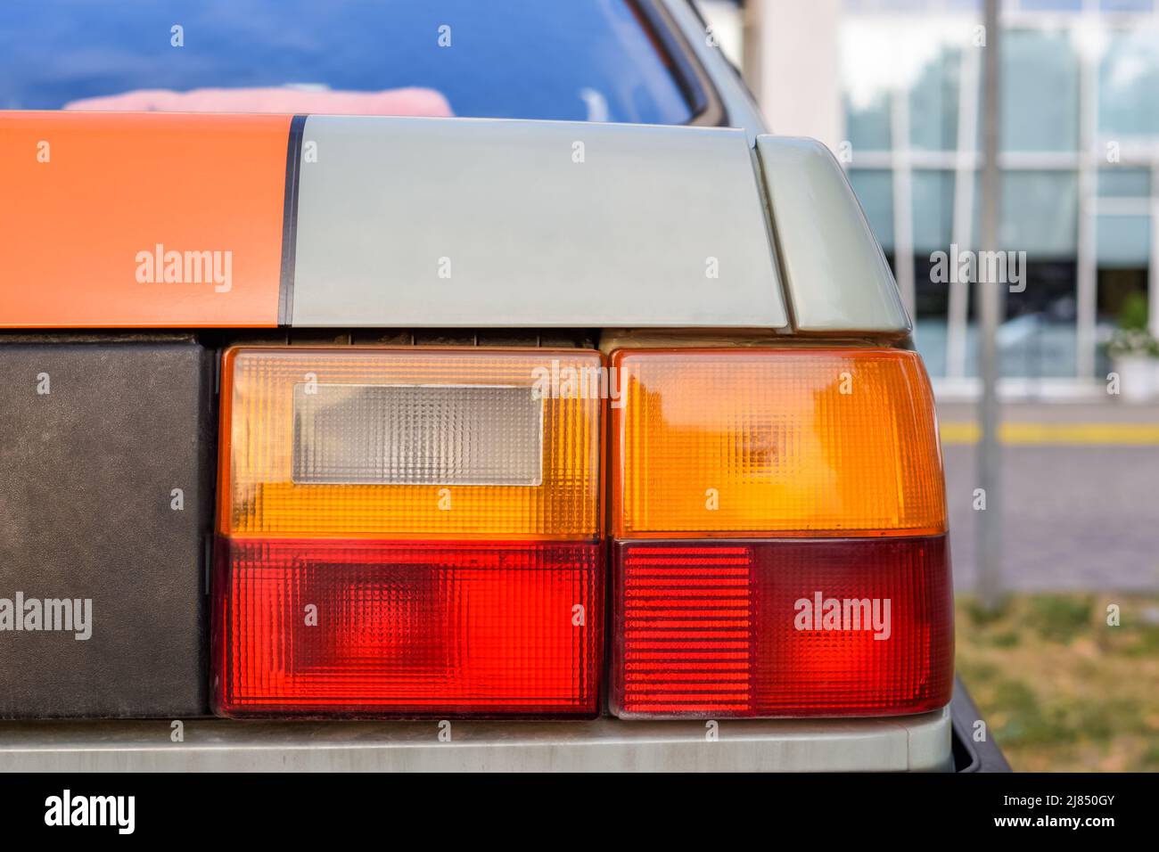 Back view car hi-res stock photography and images - Alamy