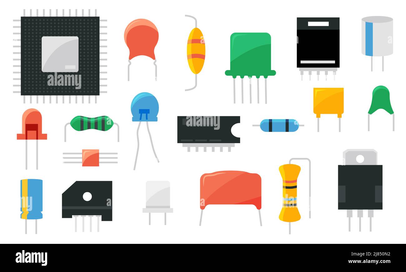 Electric Circuit Component Capacitor Transistor Resistor Conductor Semiconductor Electronic