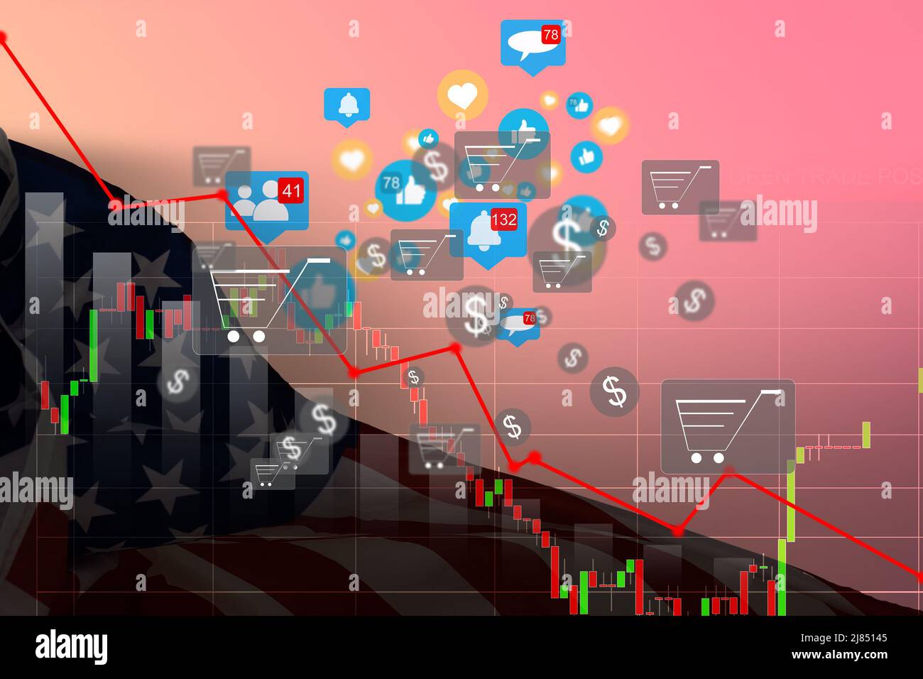 USA. America stock market. New york stock exchange analysis forex ...