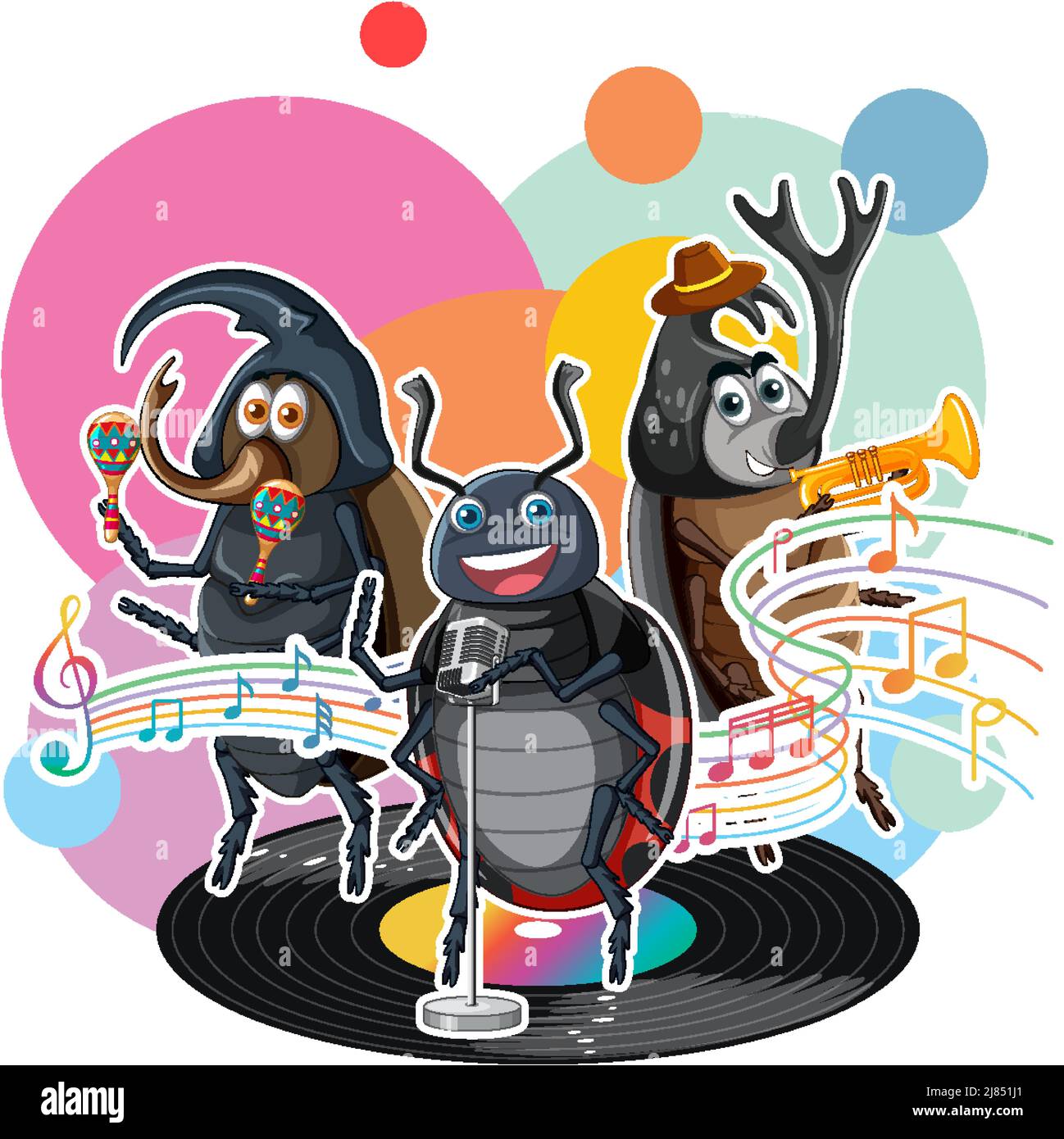 Musical insects Stock Vector Images - Alamy