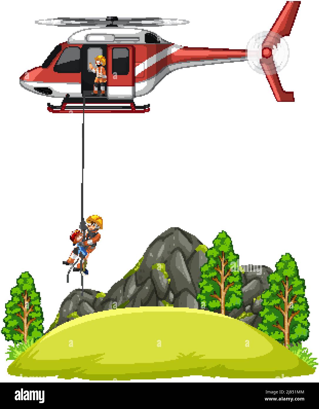 Emergency rescue helicopters Stock Vector Images - Alamy