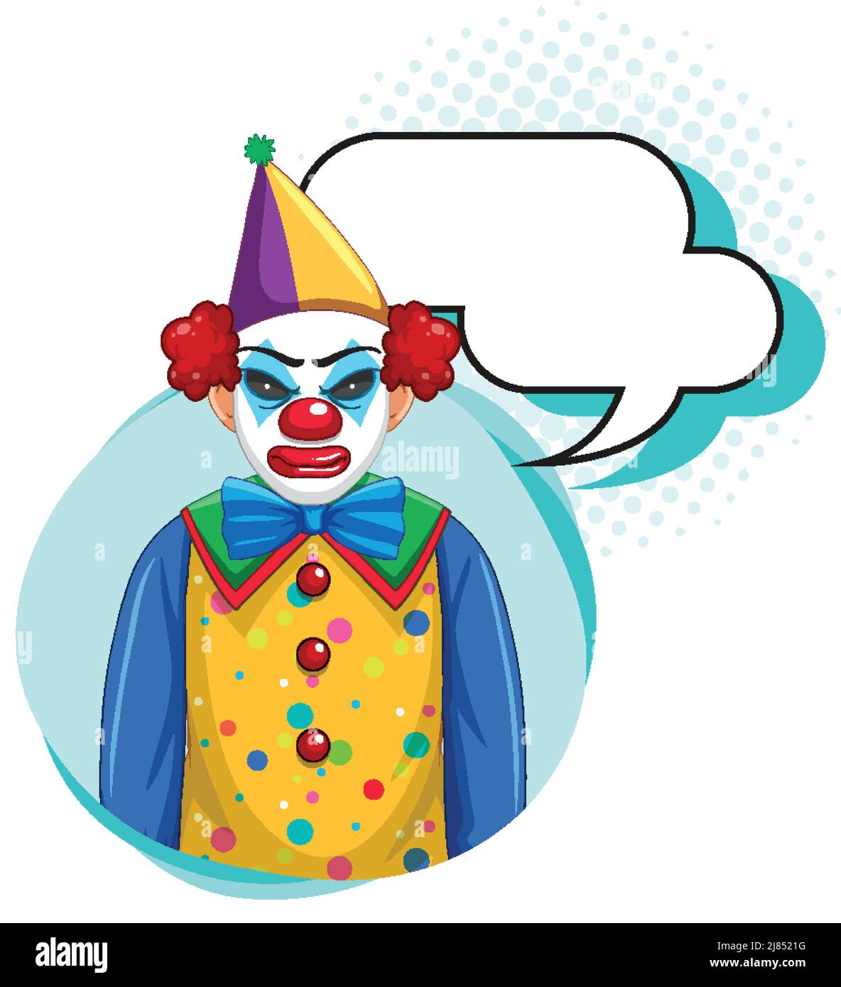 Clown with bubble speech illustration Stock Vector Image & Art - Alamy