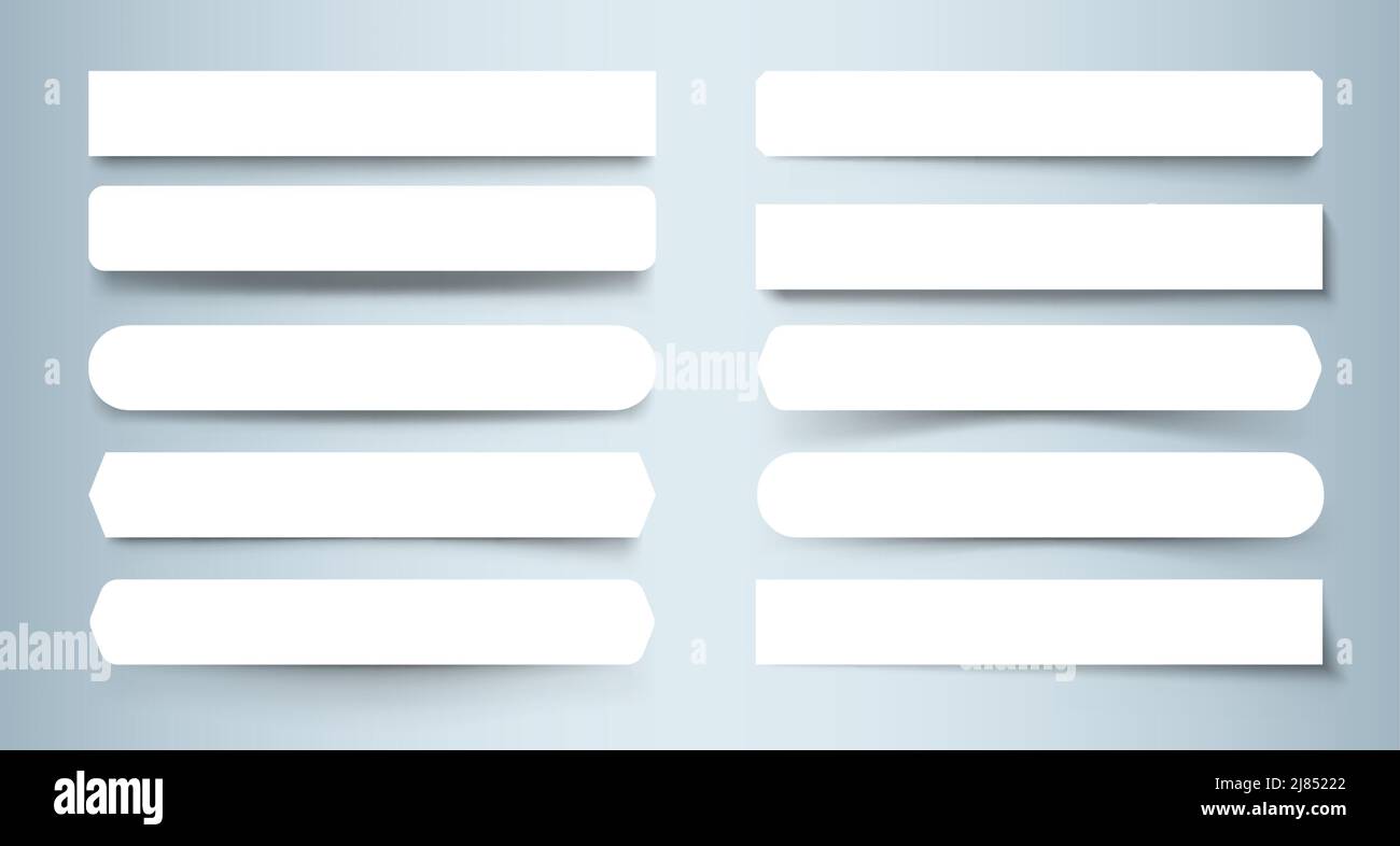 Paper divider with shadow. Realistic tag and label with shadow overlay ...