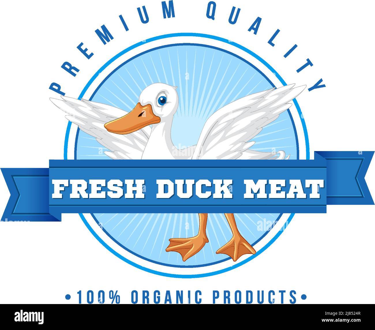 Logo design with fresh duck meat illustration Stock Vector Image & Art ...