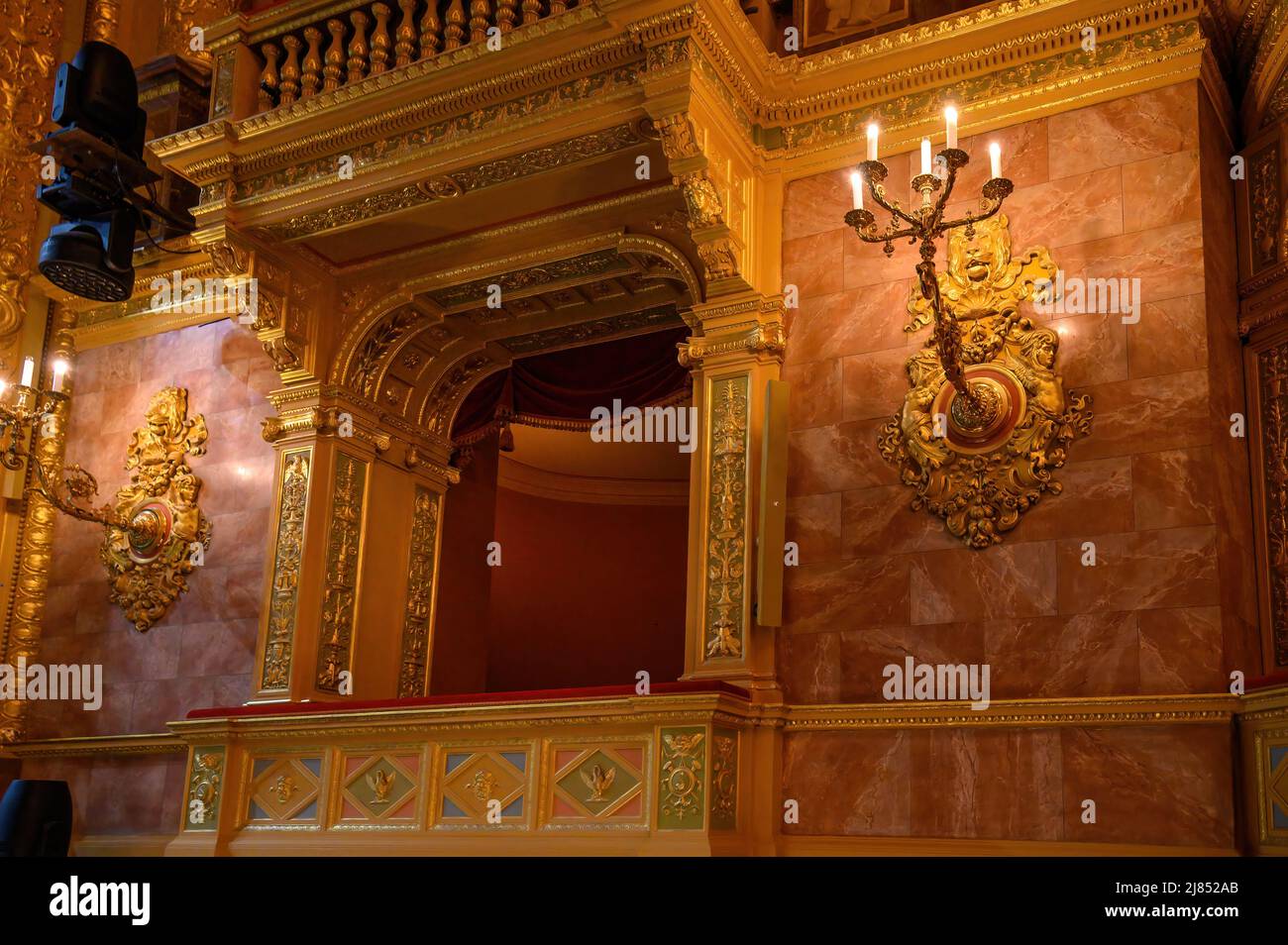 Budapest, Hungary. Interior of the Hungarian Royal State Opera House ...