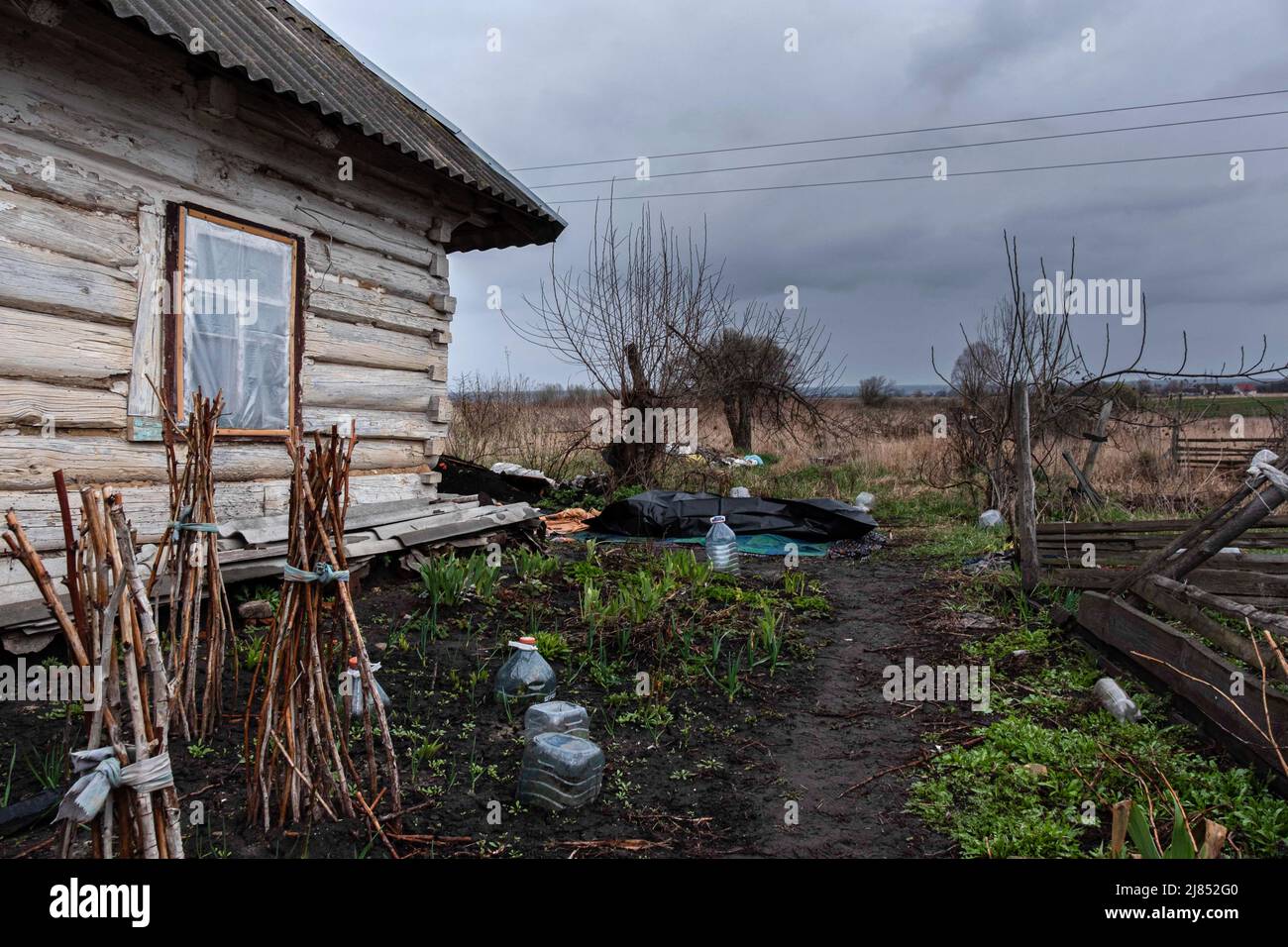 April 10, 2022, Lipovka, Ukraine: A man dead by natural causes during ...