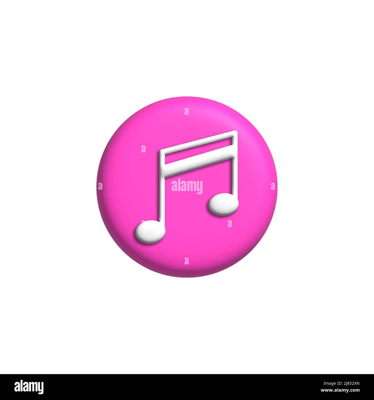 illustration of the musical note icon 3d rendering. Cartoon ...
