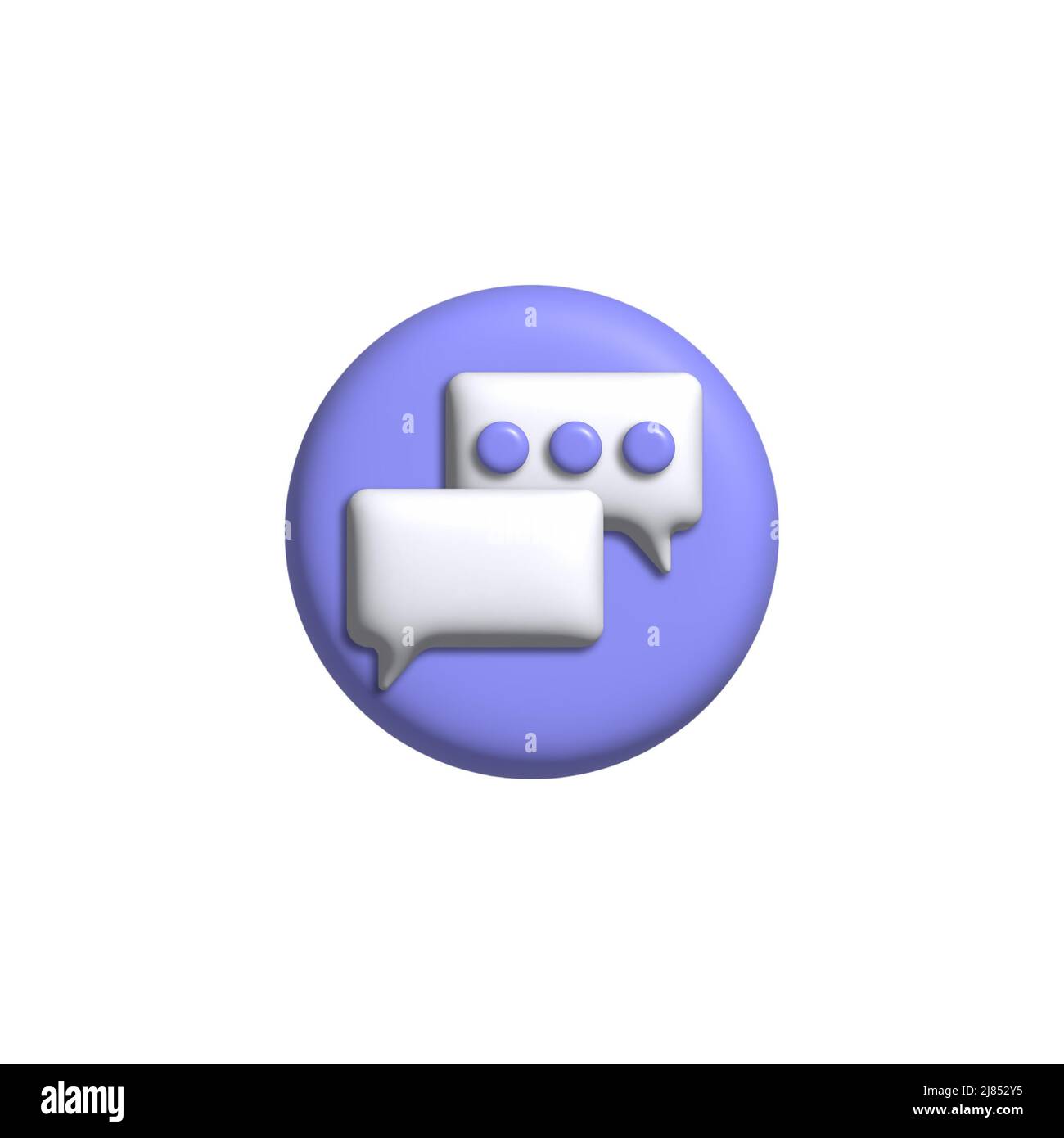 3d render dialog icon illustration. Cartoon minimalistic style Stock ...