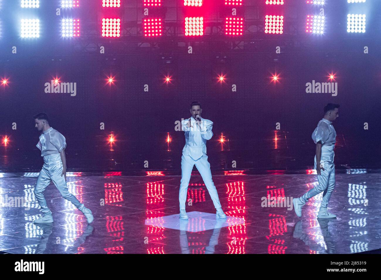 Michael Ben David for Israel performs during 2nd demi-final of ...