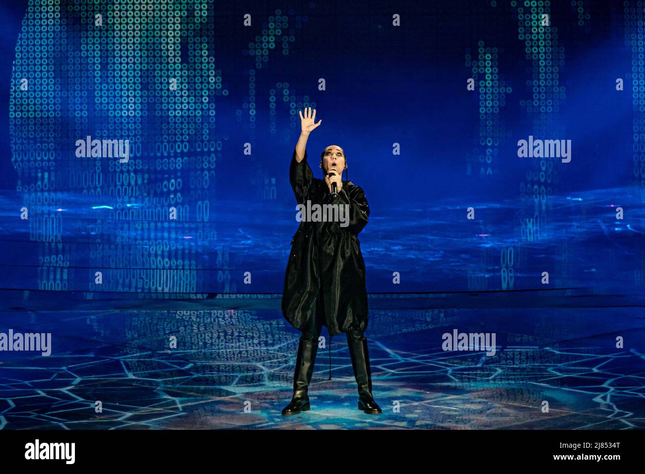 Andrea Koevska for North Macedonia performs during 2nd demi-final of ...