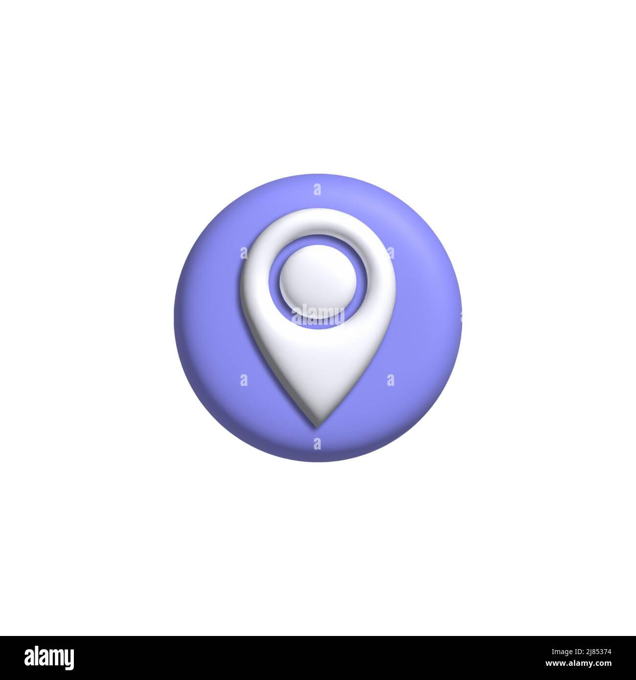 illustration of the geolocation icon 3d rendering. Cartoon minimalistic ...