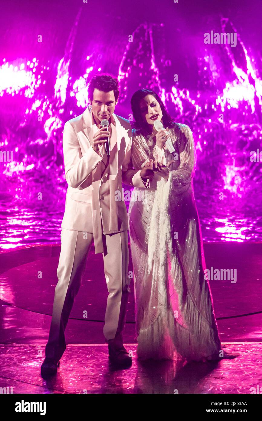 Mika, Laura Pausini performs during 2nd demi-final of Eurovision Song ...