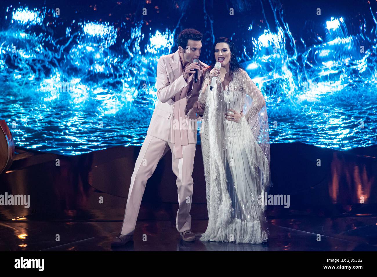 Mika, Laura Pausini performs during 2nd demi-final of Eurovision Song ...