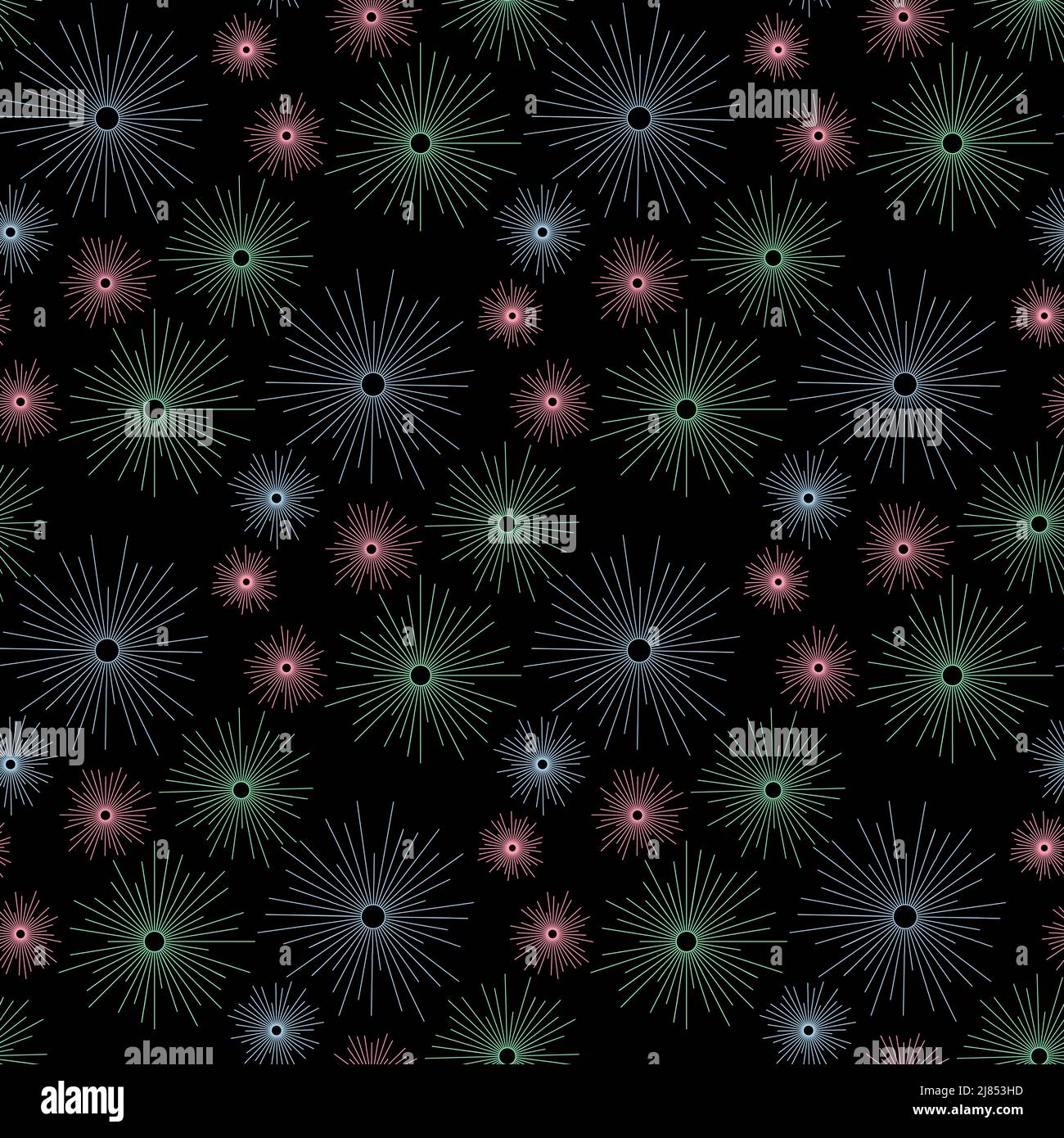 Flare salute spark seamless pattern dark background for textile design ...