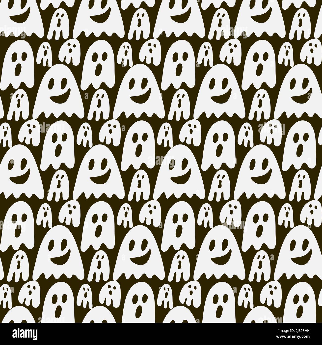 Ghost phantom seamless pattern dark background, eps 10 vector ...
