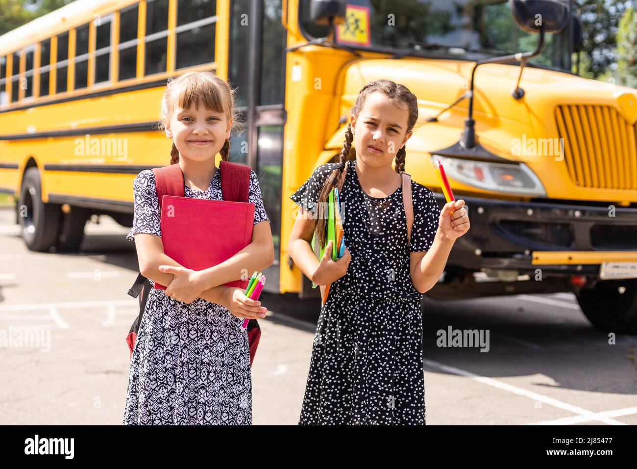 child girl schoolgirl elementary school student Stock Photo - Alamy
