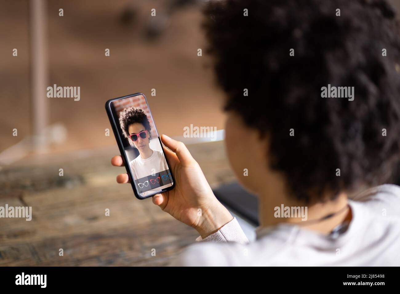 Try Virtual Fashion Watch Or Spectacles Using Ar App Stock Photo - Alamy