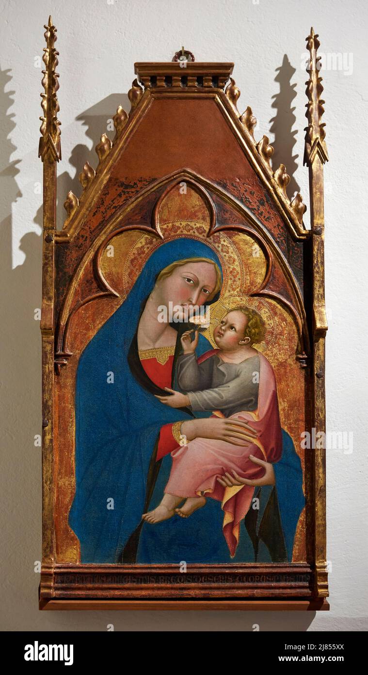 Madonna della rosa - tempera e oro su tavola - Bartolo di Fredi - XIV ...