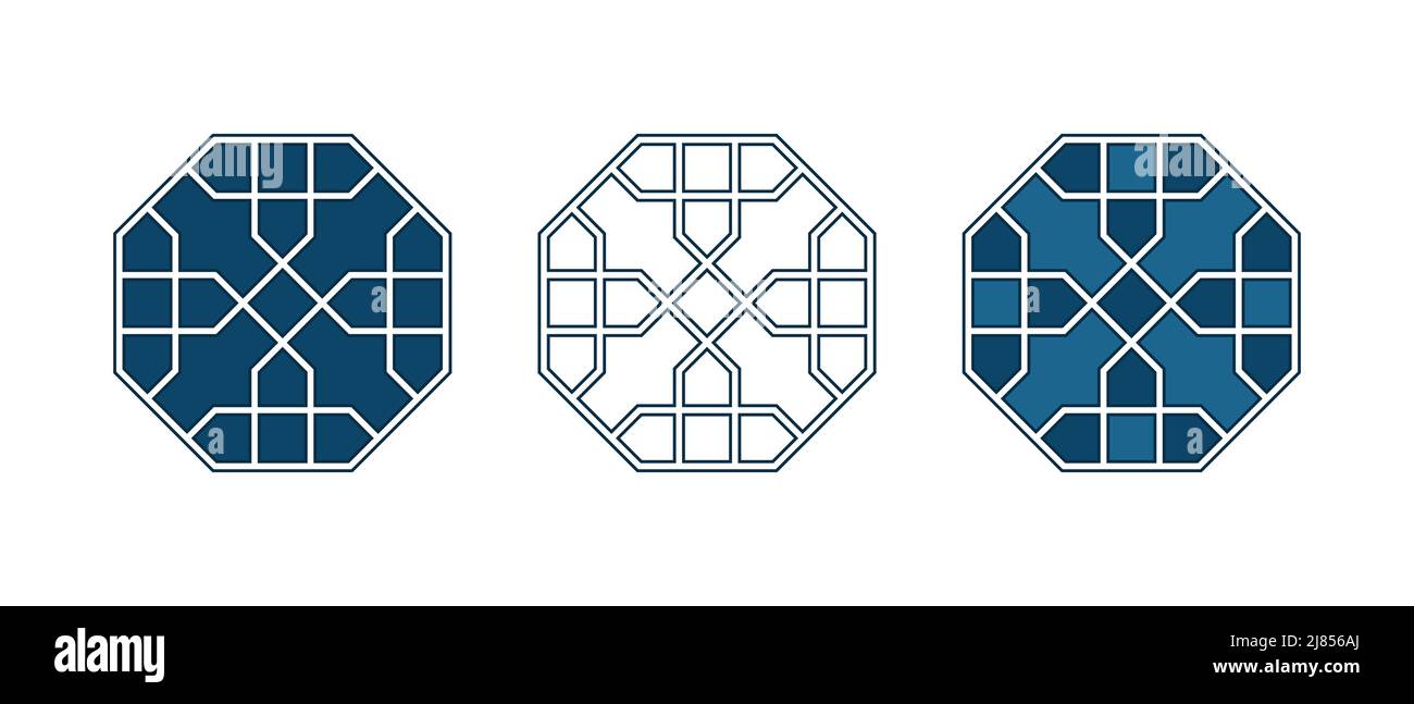 Persian geometric mosaic rosettes for Ramadan card Stock Vector Image ...