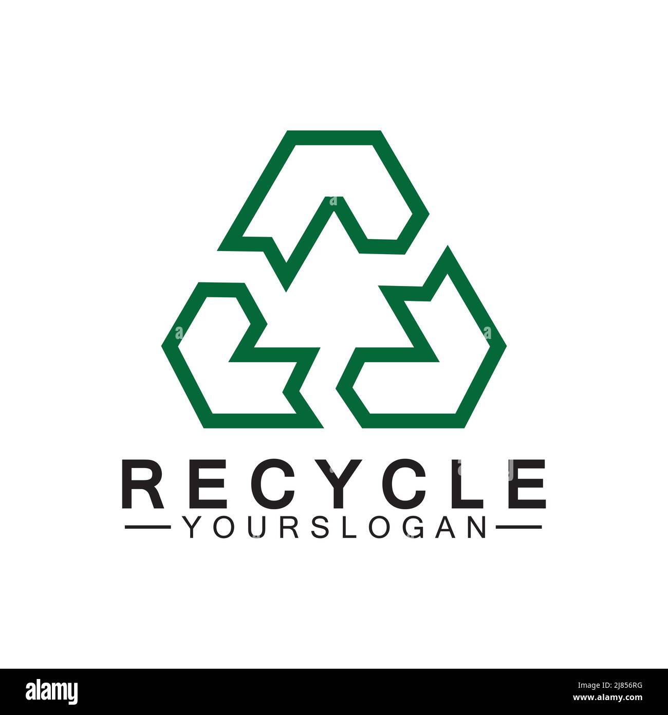 green arrow recycle logo vector icon template Stock Vector Image & Art ...