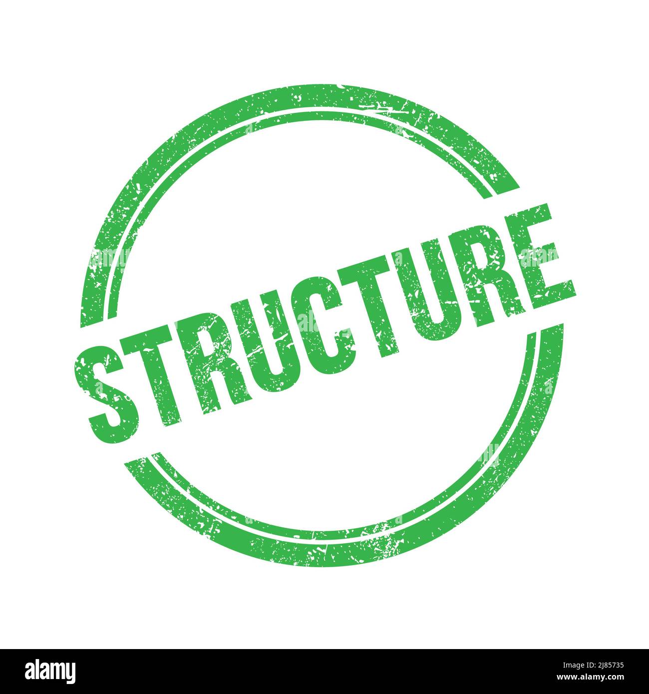STRUCTURE text written on green grungy vintage round stamp Stock Photo ...