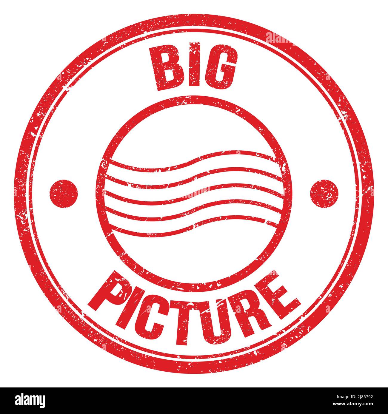 BIG PICTURE text written on red round postal stamp sign Stock Photo - Alamy