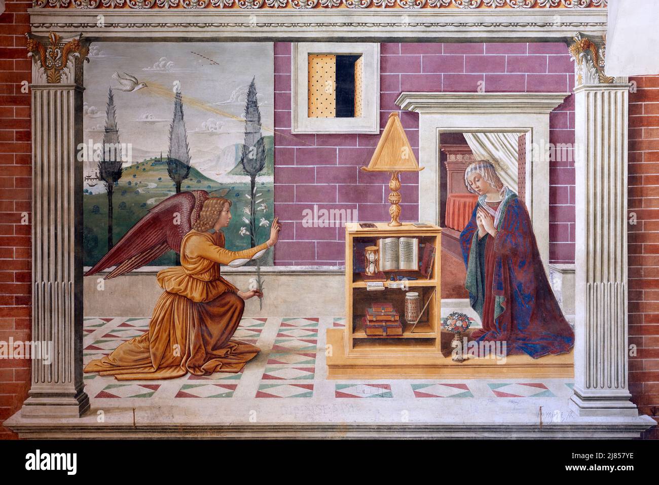 Annunciazione - affresco - Sebastiano Mainardi -1482 - San Gimignano ...