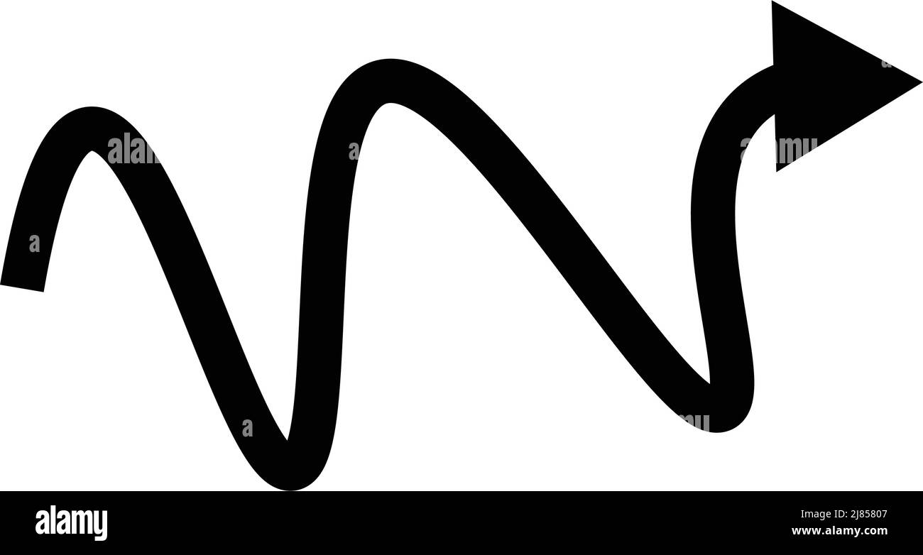 An arrow icon that rises gradually. Editable vector Stock Vector Image ...