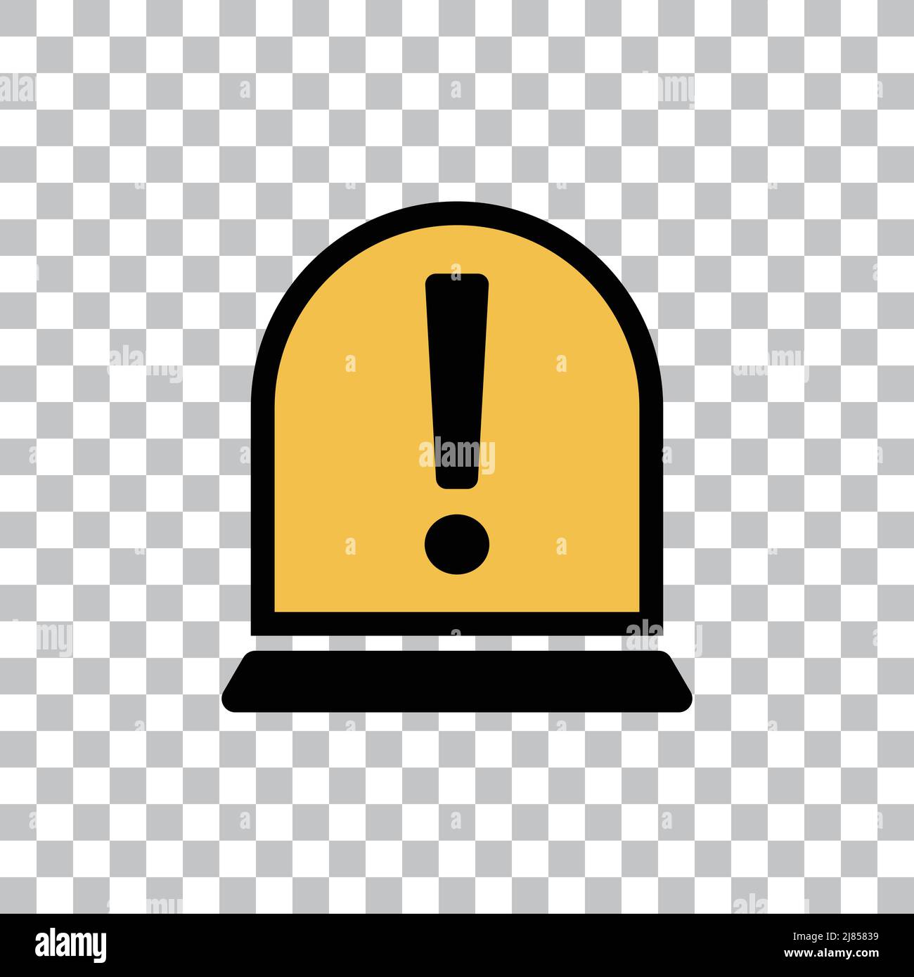 Exclamation icon signifying a warning or caution isolated on a ...