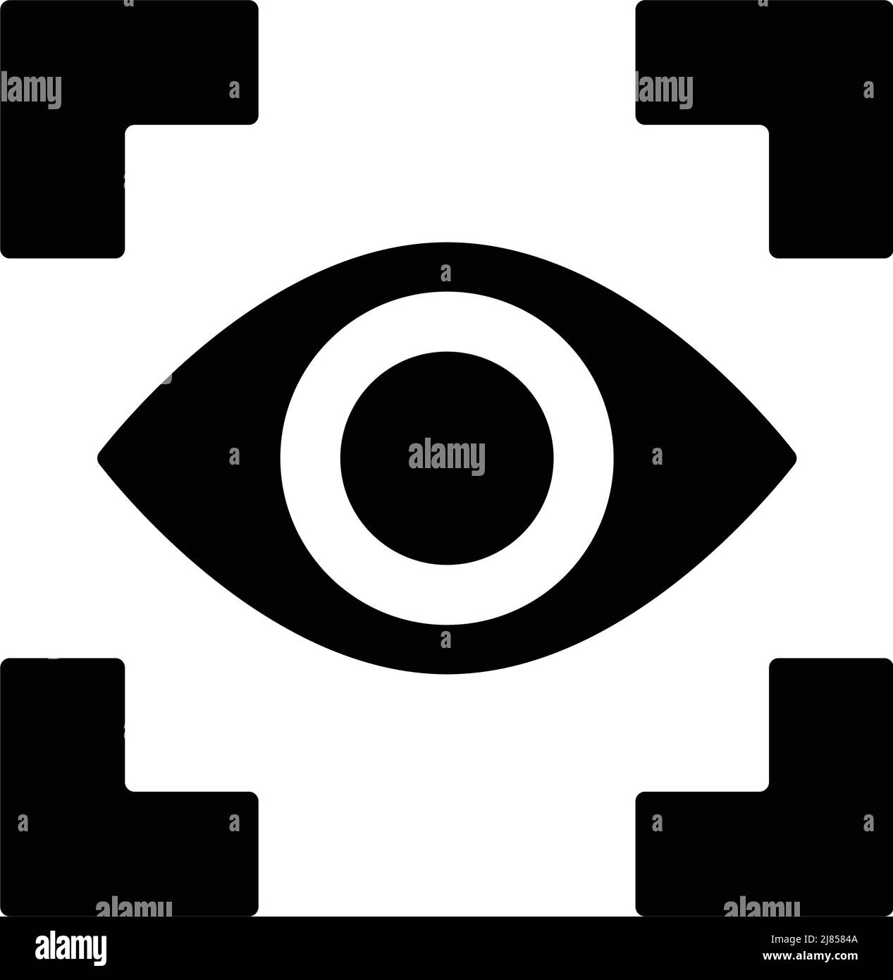 Focus and eye silhouette icon. Editable vector Stock Vector Image & Art ...