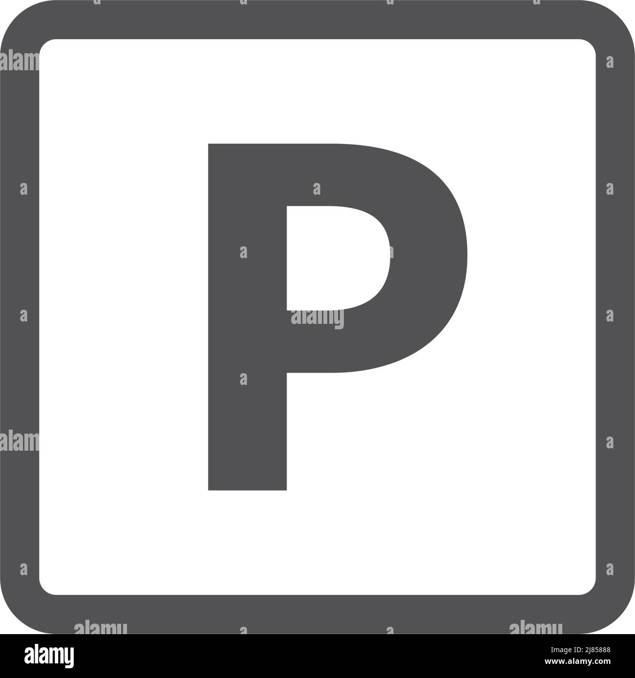 A simple parking mark icon. Parking sign. Editable vector Stock Vector ...