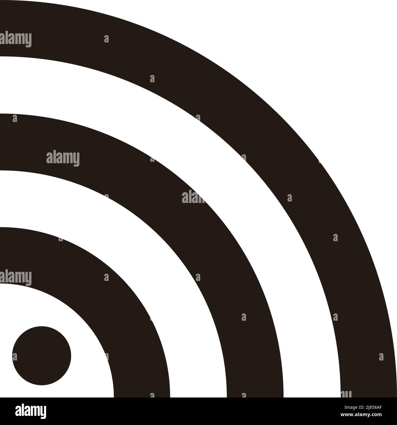 Radio wave icon. Wifi icon. Editable vector Stock Vector Image & Art ...