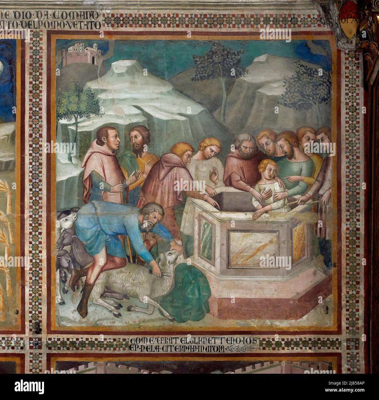 Giuseppe messo nella cisterna - affresco - Bartolo di Fredi - 1367 - San Gimignano (Si), Italia ...