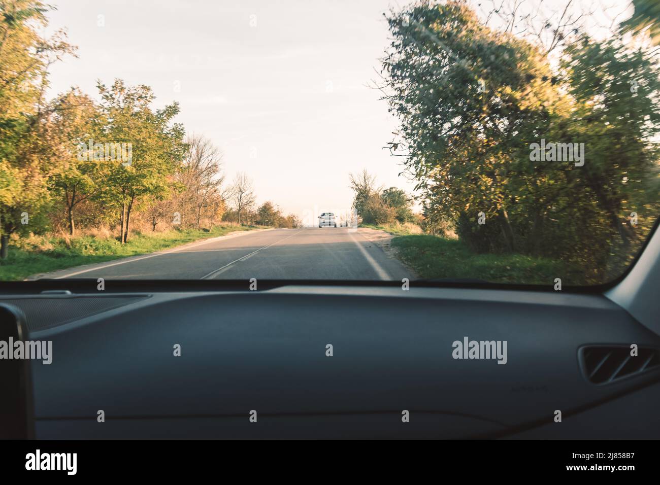 Electric car driving highway hi-res stock photography and images - Alamy